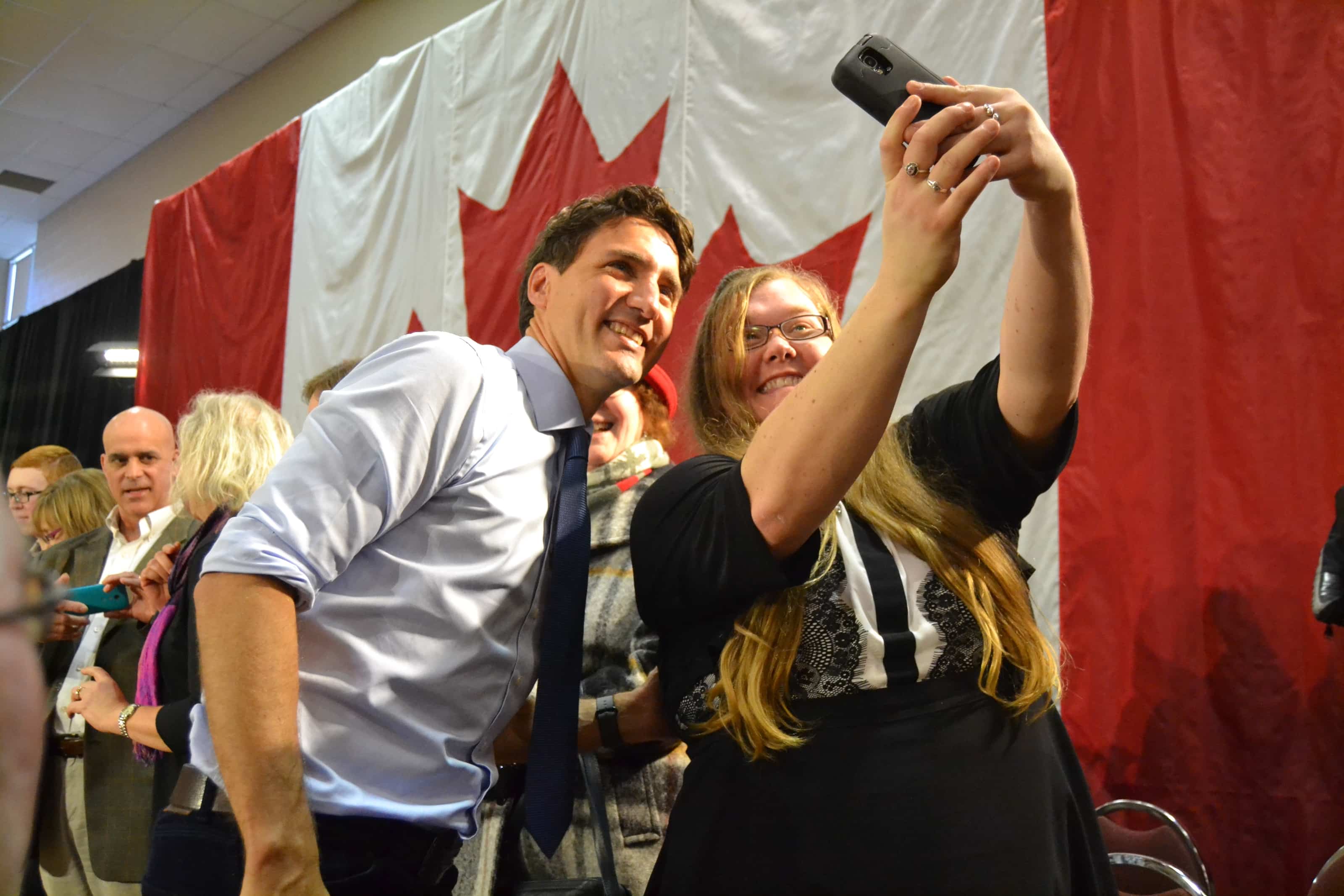 Prime Minister Justin Trudeau visits Peterborough Evinrude Center