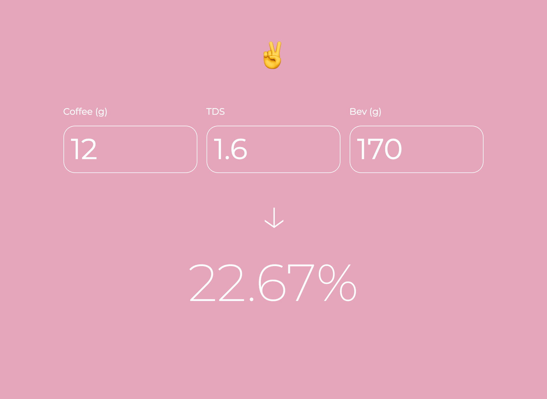 Coffee Extraction Calculator