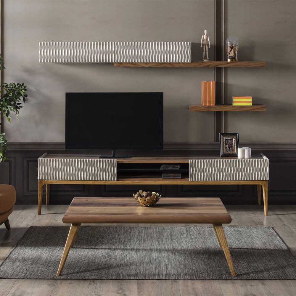 Wooden, Modern and Luxury Lusso Wall Unit by IOTA in IOTA Furniture