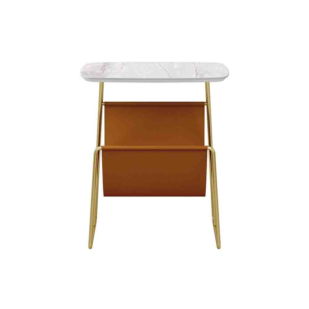 Marble, Metal and Leather Voila Coffee and Side Table by IOTA in IOTA ...