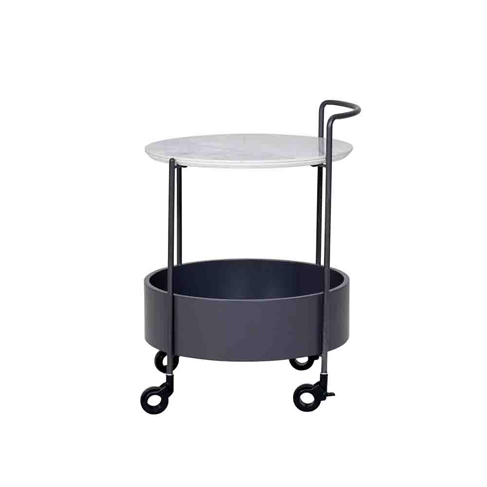Round, Sleek and Smart Ebony trolley Trolley by IOTA in IOTA Furniture