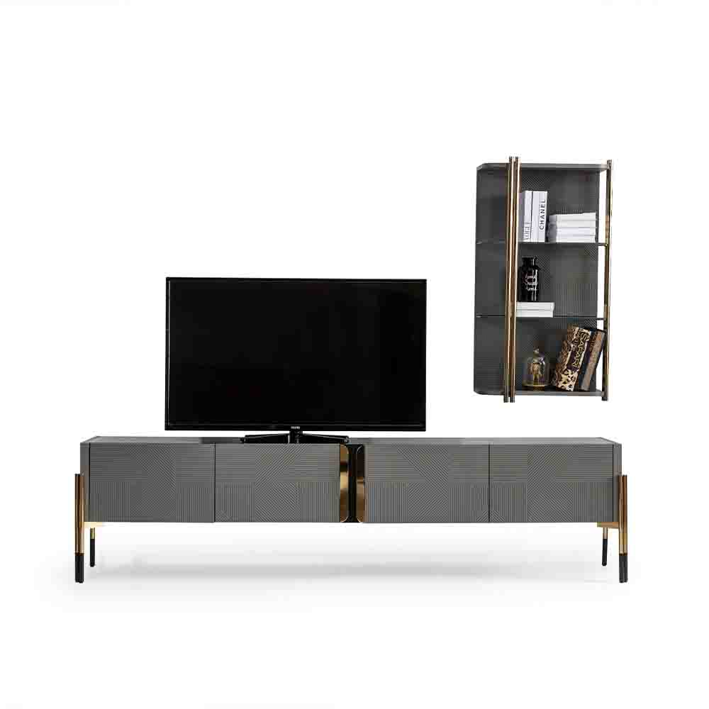 Golden, Modern and Luxury Diva Wall Unit by IOTA in IOTA Furniture