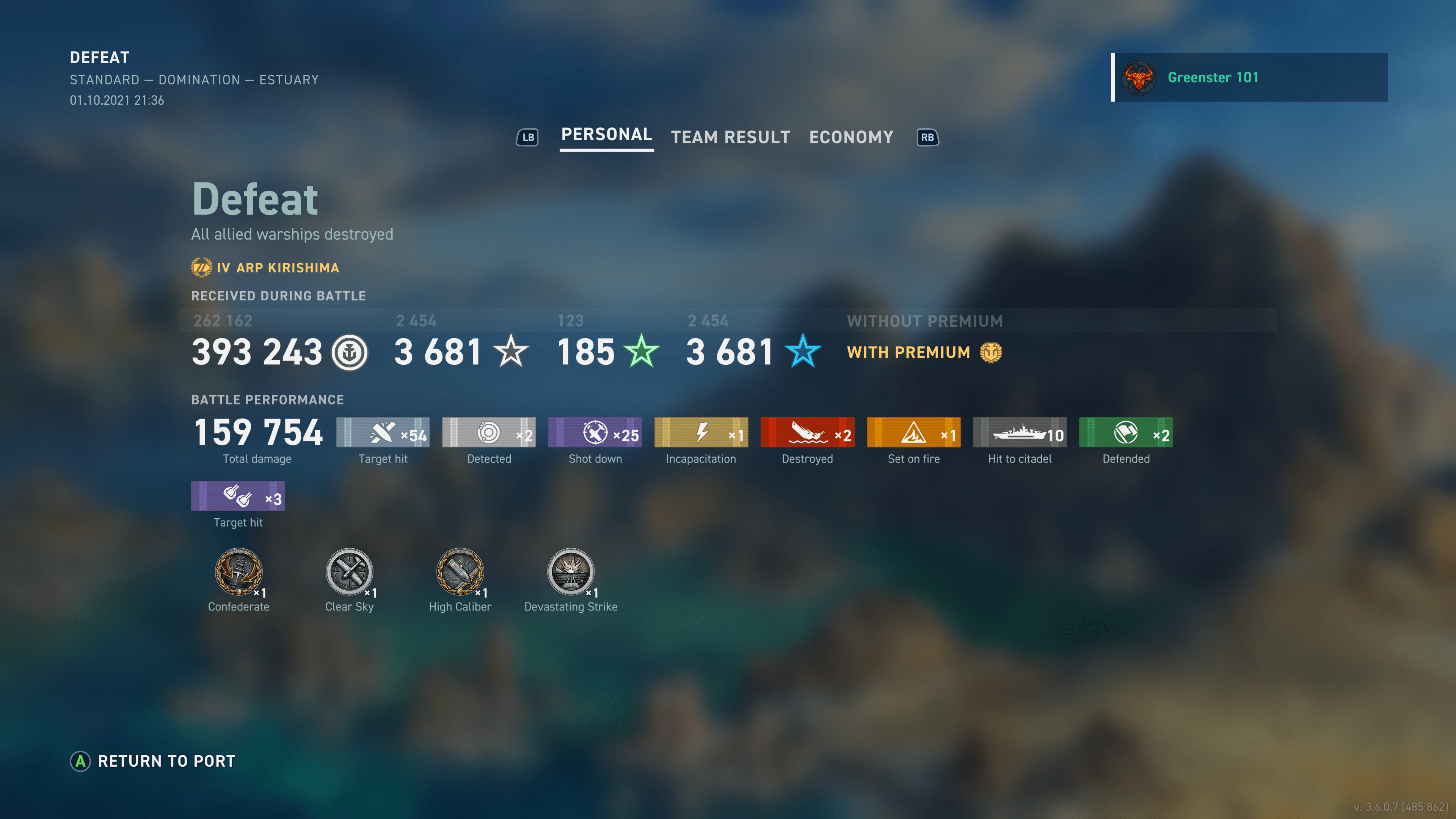ARP Kirishima – WoWS: Legends – Stats + Builds – Tier IV Battleship