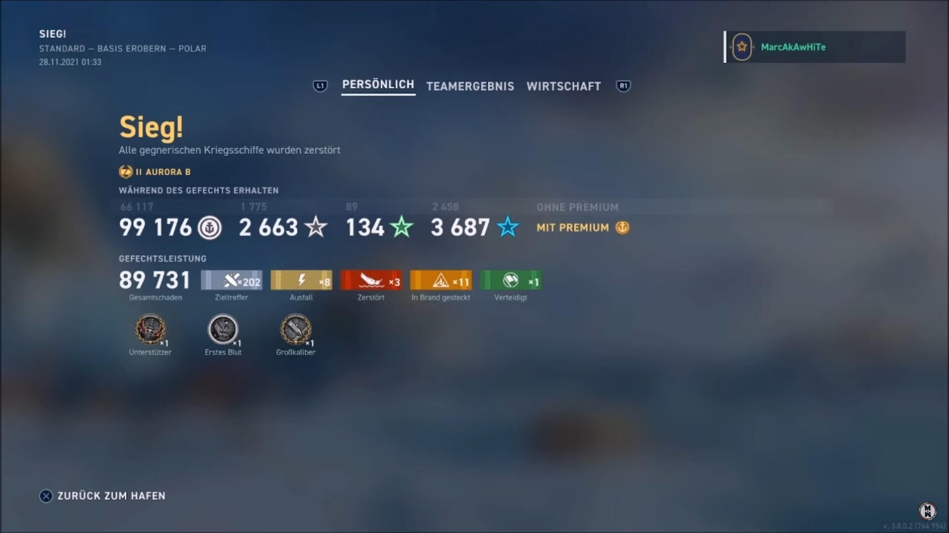 Aurora – WoWS: Legends – Stats + Builds – Tier II Cruiser