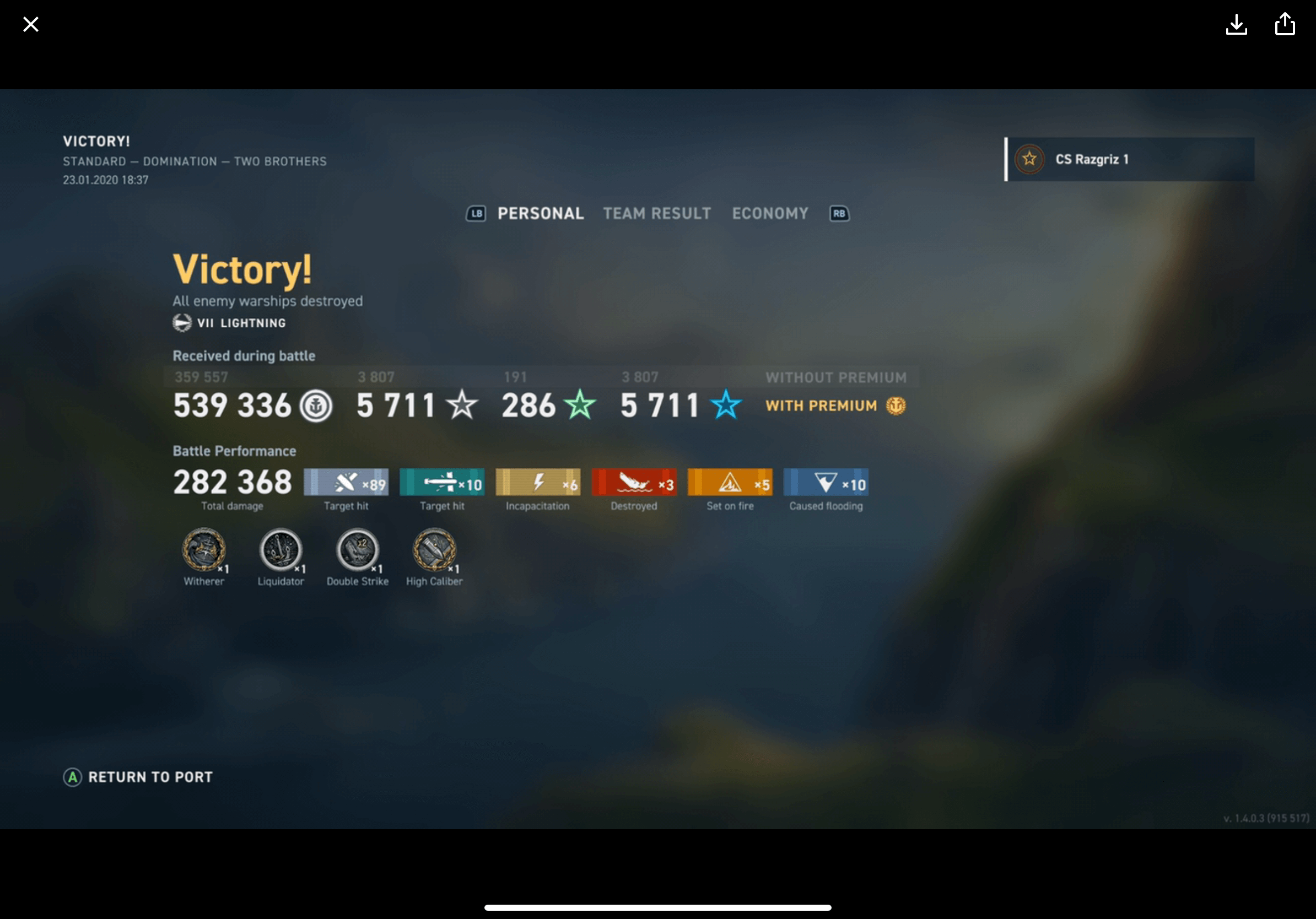 Lightning – WoWS: Legends – Stats + Builds – Tier VII Destroyer