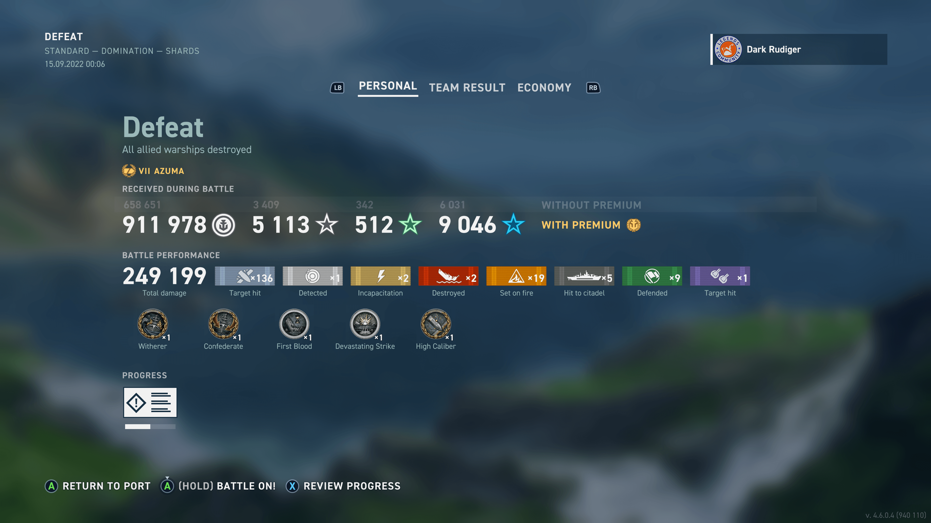 Azuma – WoWS: Legends – Stats + Builds – Tier VII Cruiser