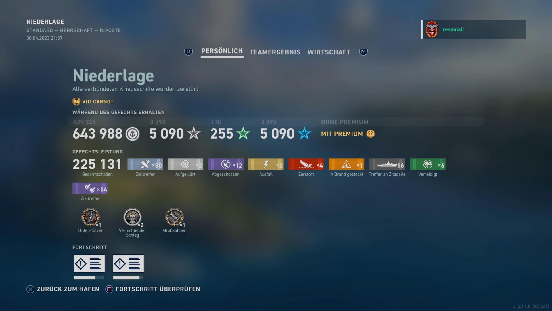 Carnot – WoWS: Legends – Stats + Builds – Tier VIII Cruiser