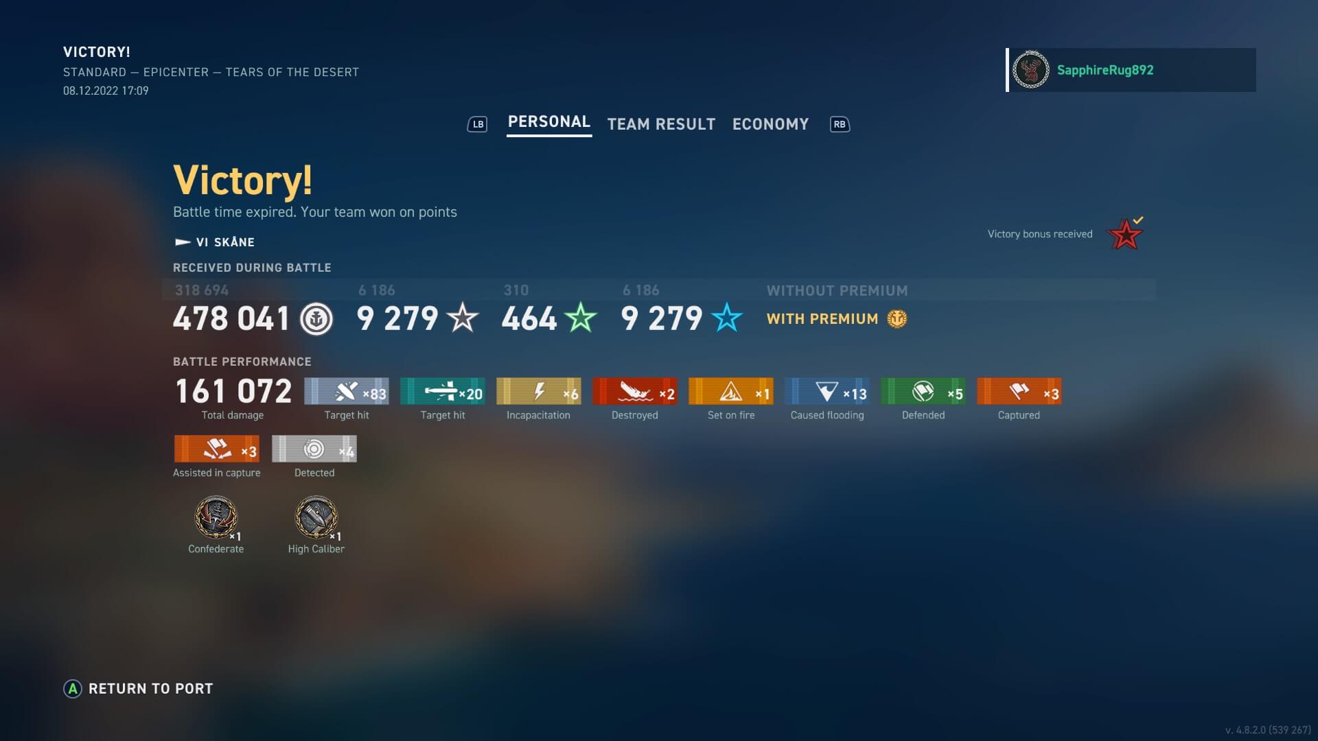 Skåne – WoWS: Legends – Stats + Builds – Tier VI Destroyer