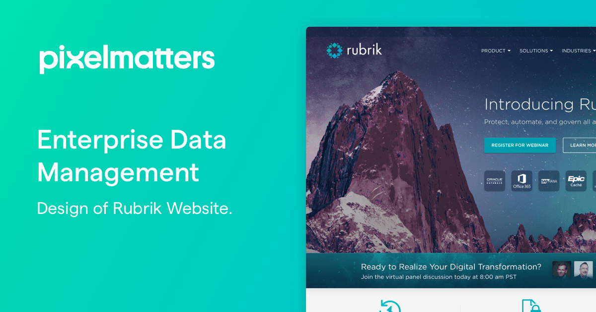 Rubrik • Corporate Website design | by Pixelmatters