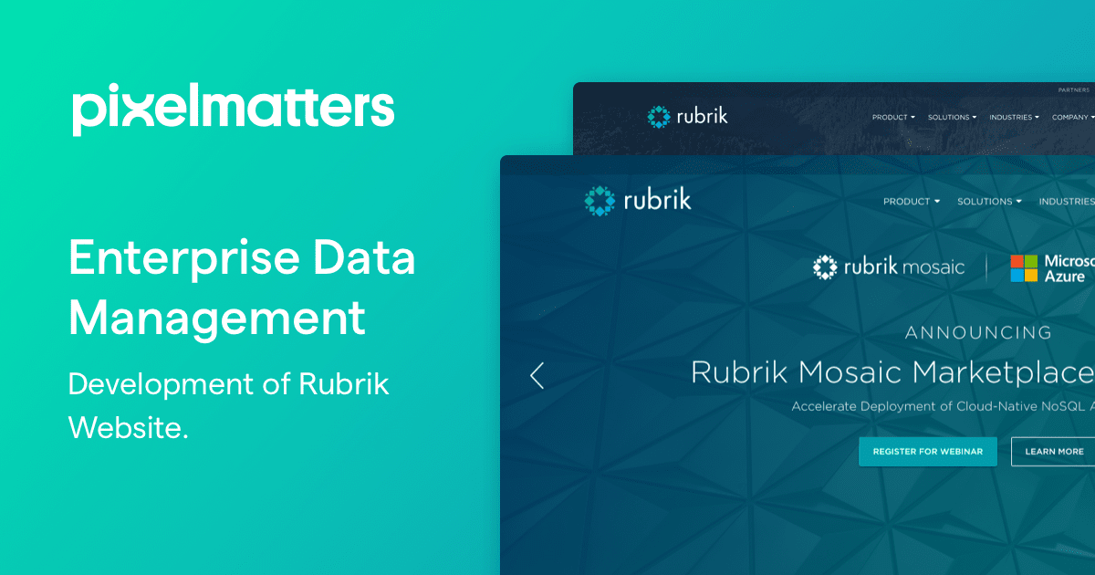 Rubrik • Website development | by Pixelmatters