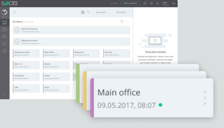 Knowlege-base: Screens interface