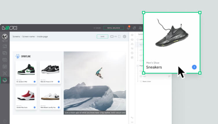 Knowlege-base: Layout editor interface