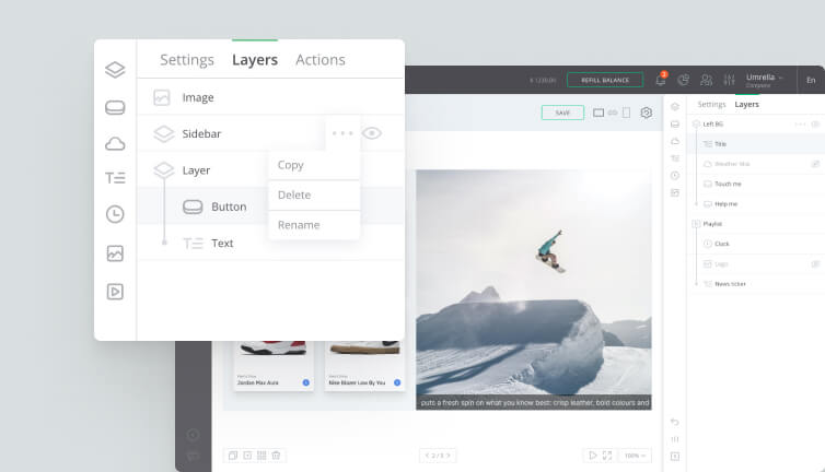 Knowlege-base: List of layers