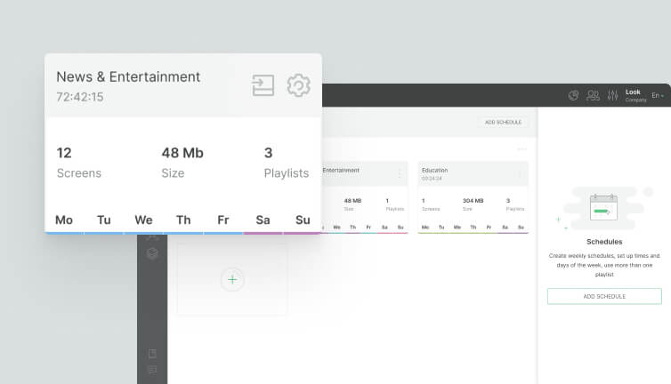 Knowlege-base: Schedules interface