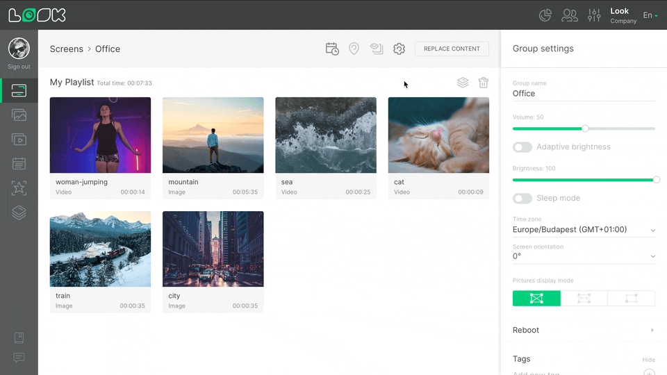 Knowlege-base: Group of screens