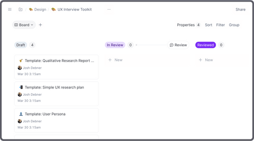 Almanac Template: UX Interview Toolkit Process