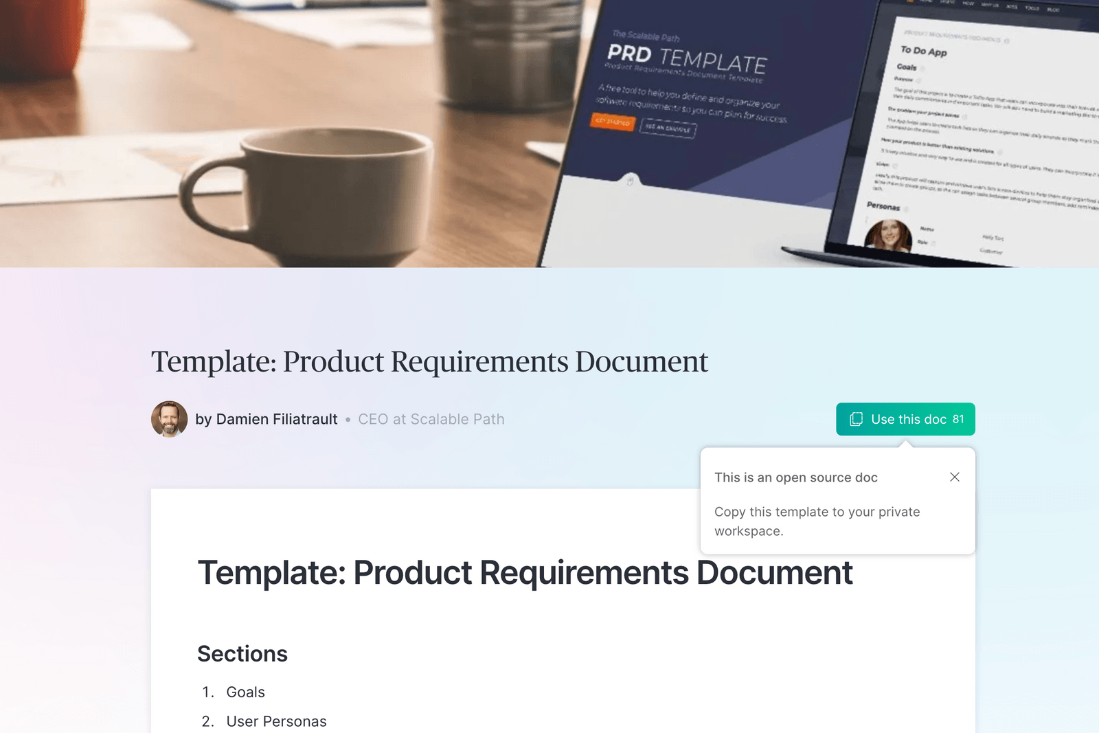 Almanac Template: Product Requirements Document