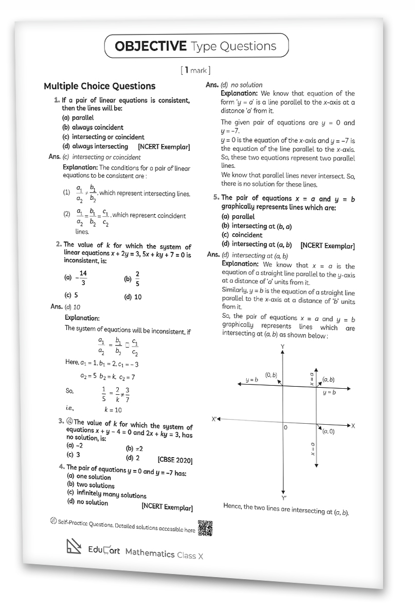 Educart MATHEMATICS Term 1 MCQ Question Bank Book Class 10 CBSE 2022 Educart MATHEMATICS Term 1 MCQ Question Bank Book Class 10 CBSE 2022