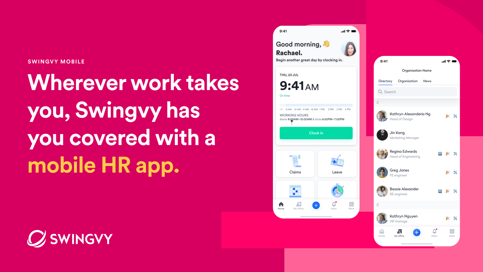 Swingvy Mobile HR App | Free on iOS & Android