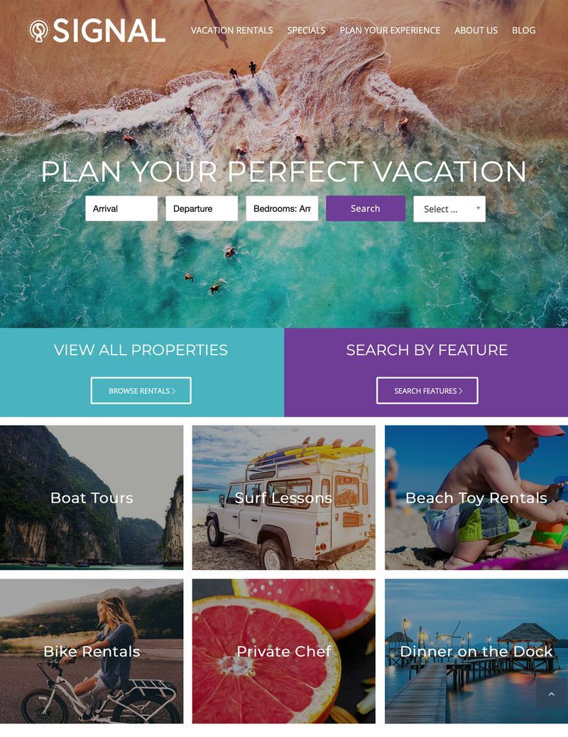 Direct Booking Engine and Website Builder | Signal | Beyond