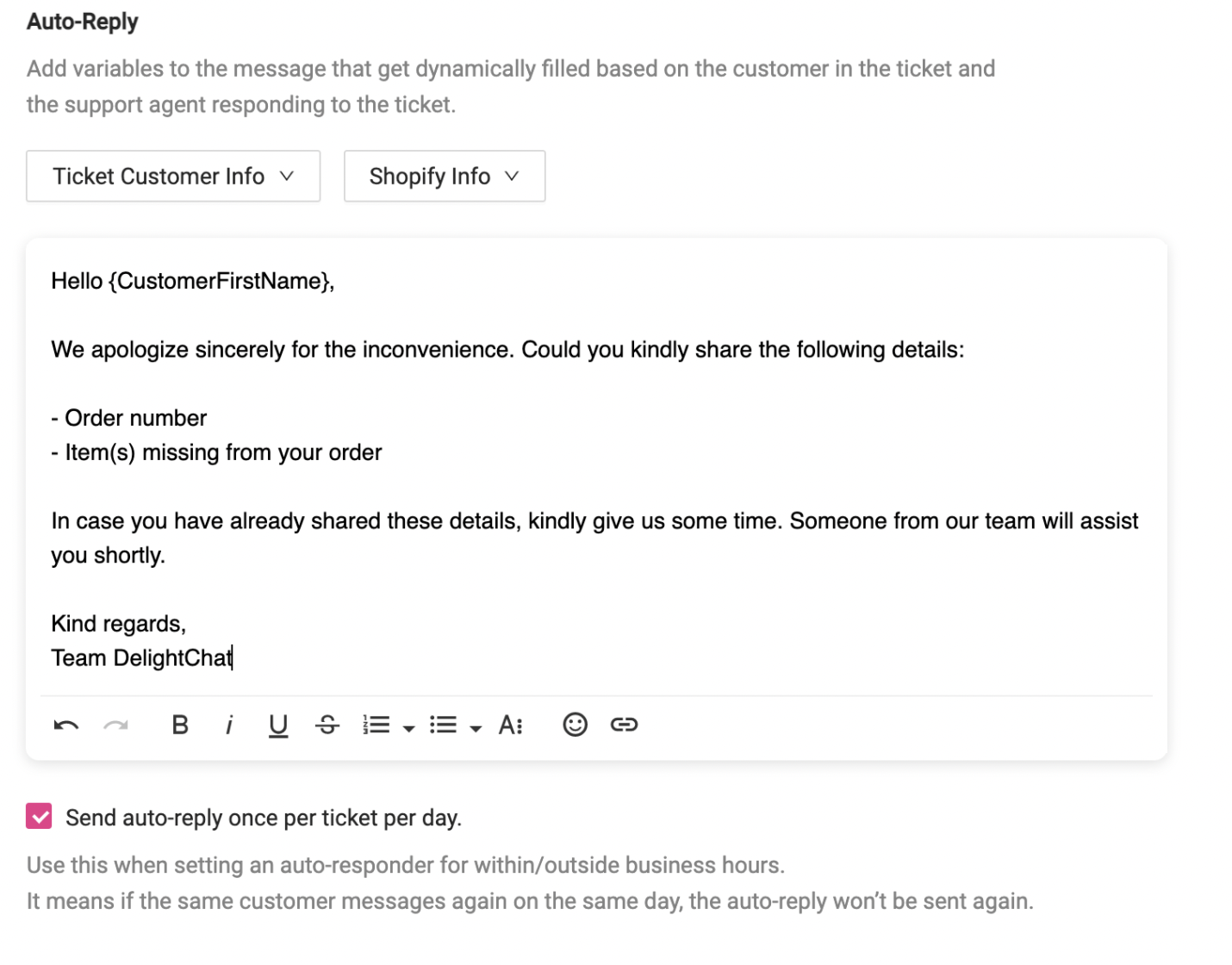 How To Automatically Handle Queries Regarding Missing Items In Customer