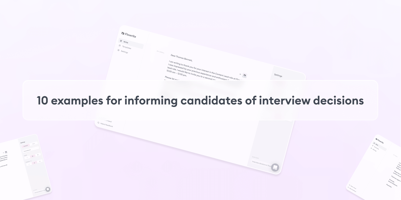 How to Write an Email to a Candidate After Interview – 10 Examples & Template