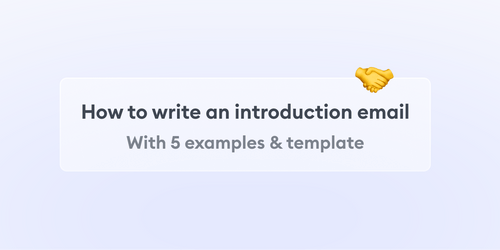 Introduction email — 5 examples and template