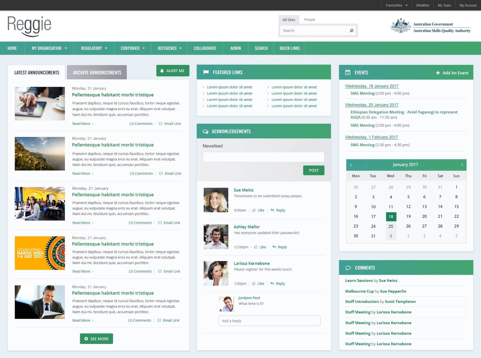 ASQA - Reggie at ASQA, more than just an Intranet - Case Study - Sope