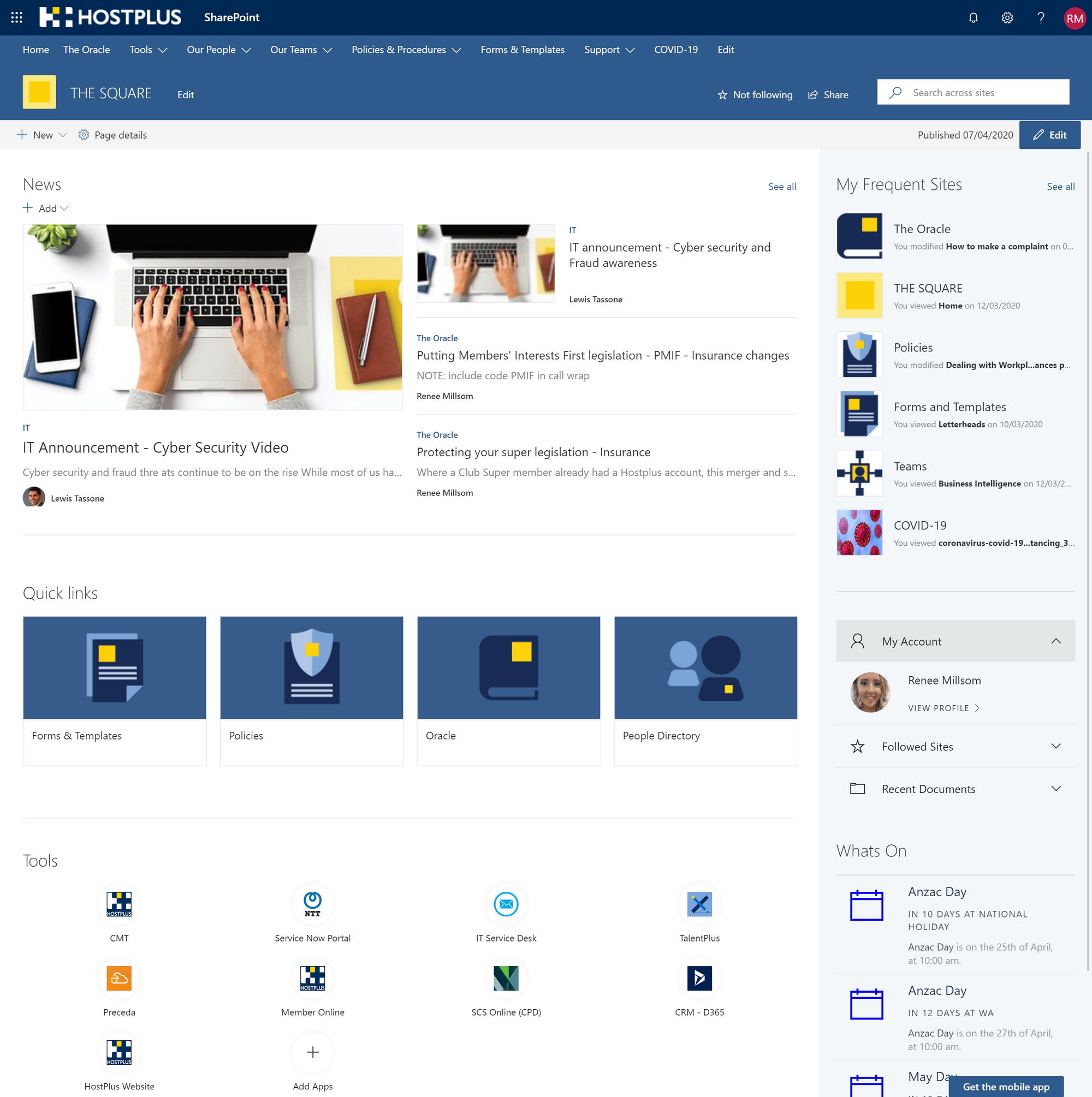 SharePoint Intranet Design Examples To Get You Inspired - Sope