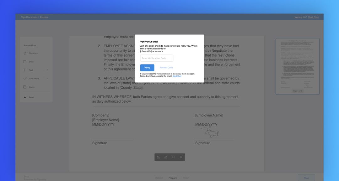 Sign documents online | Signeasy