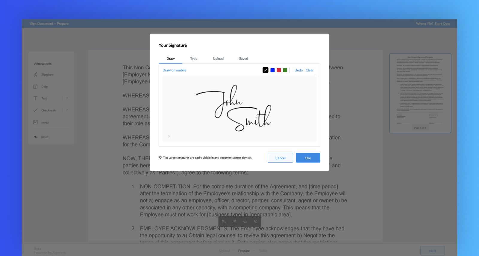 Online Signature Generator | Signeasy