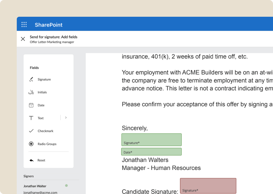 Get Started with Microsoft SharePoint Integration | Signeasy