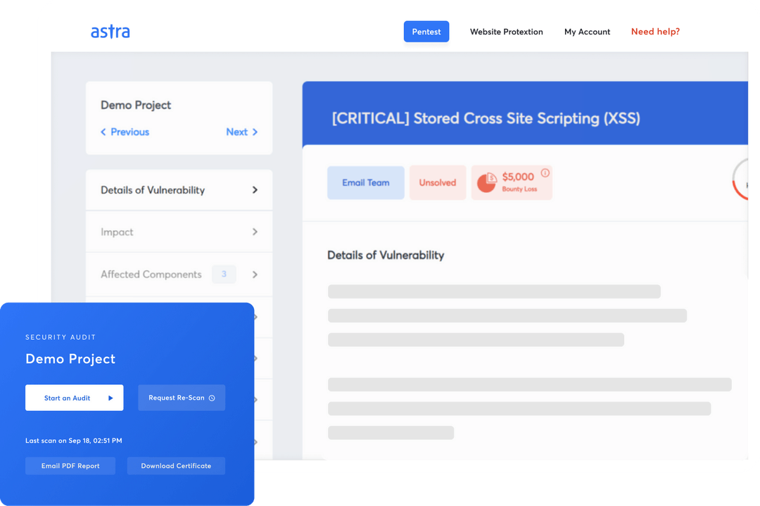 Astra Security - Comprehensive Suite Making Security Simple