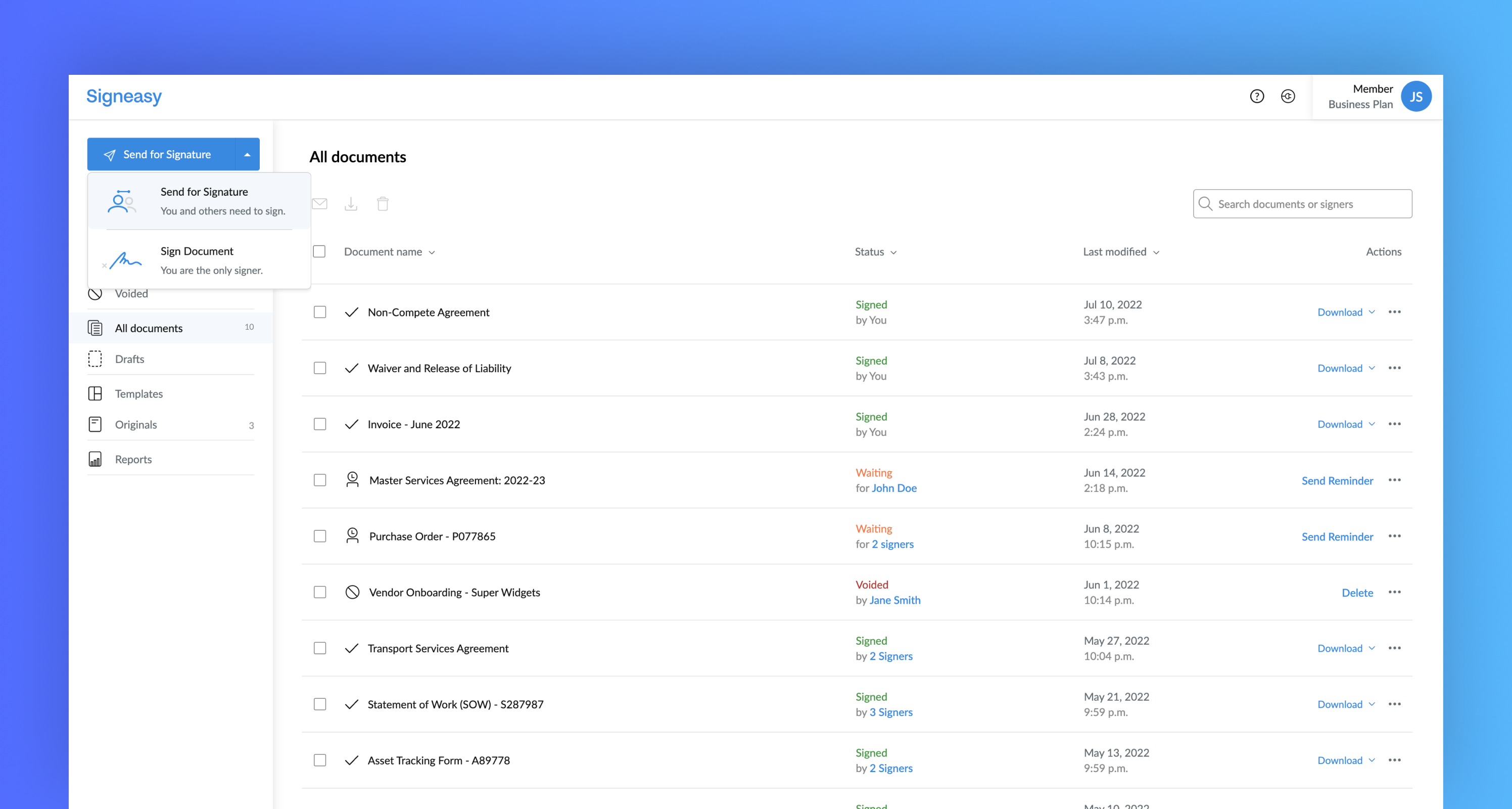 Free Online Signature Maker: Create signatures on Web and Mobile | Signeasy