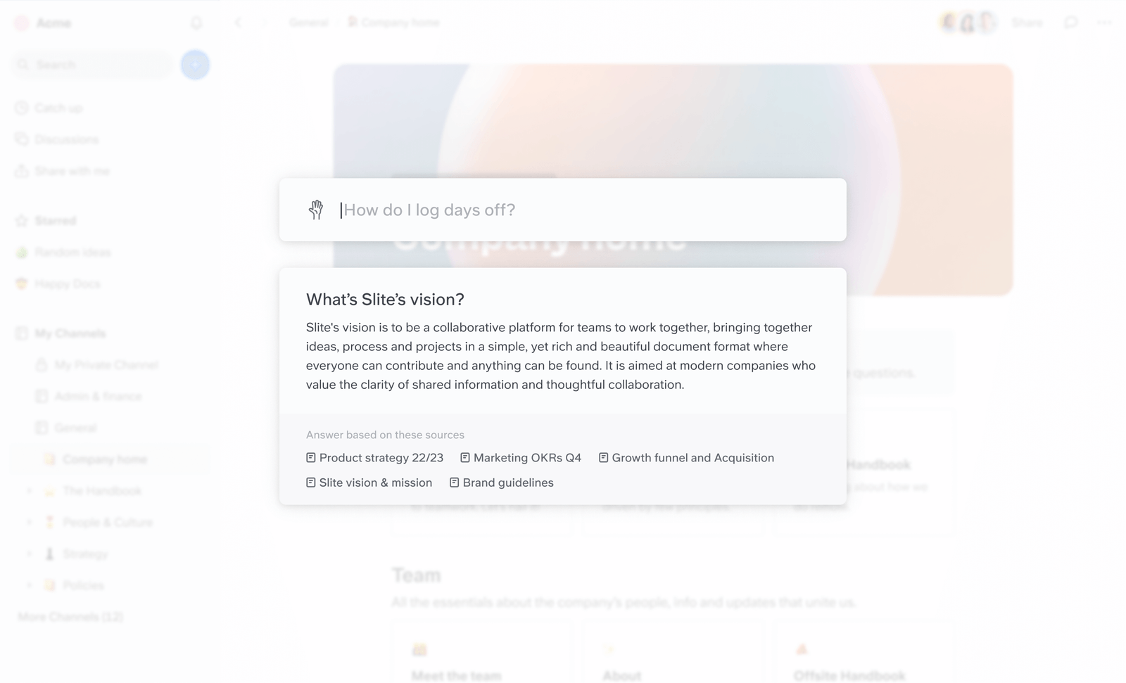 Slite – Your Modern Knowledge Base