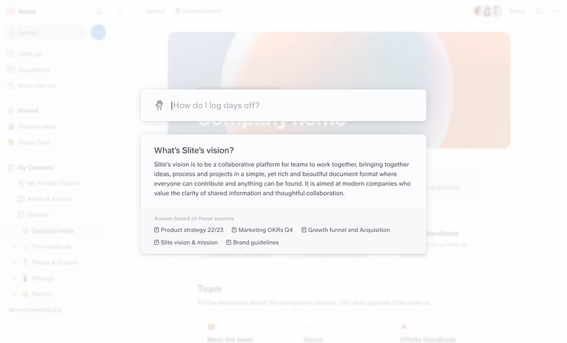 Slite – Your Modern Knowledge Base
