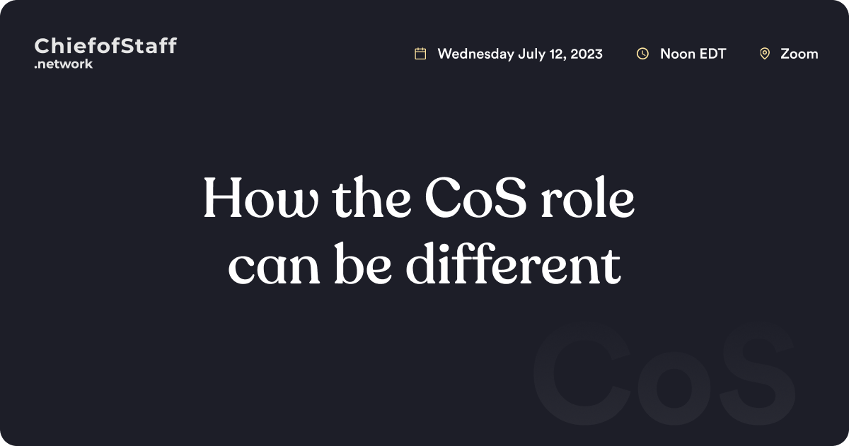 Events | Chief of Staff Network