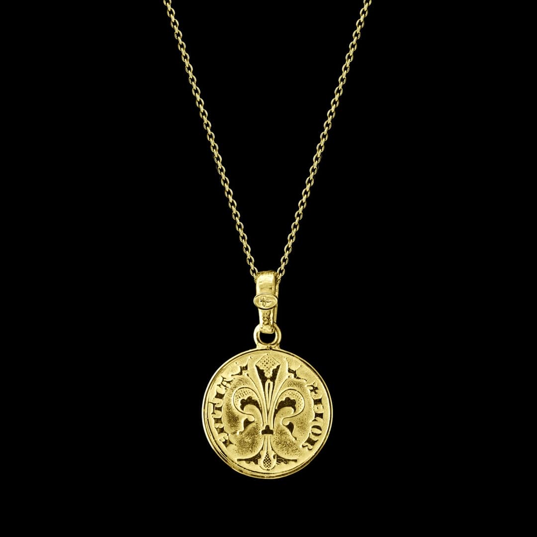 Gold Florin Necklace / Pendant, 21mm