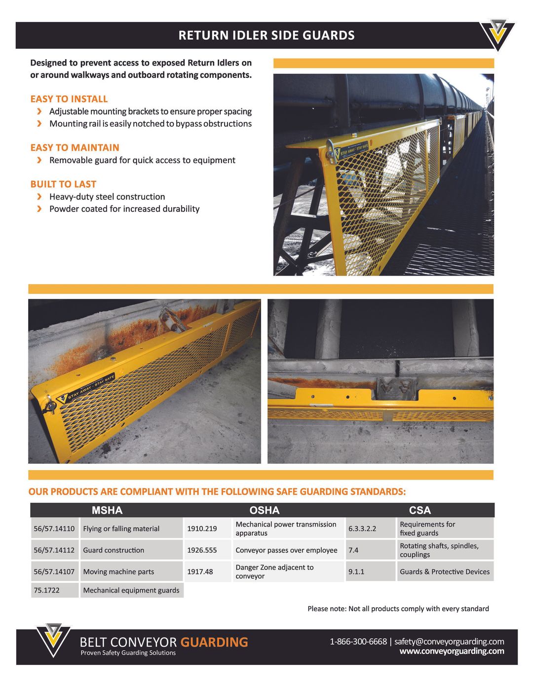 Return Idler Side Guards | Side by Side Guards