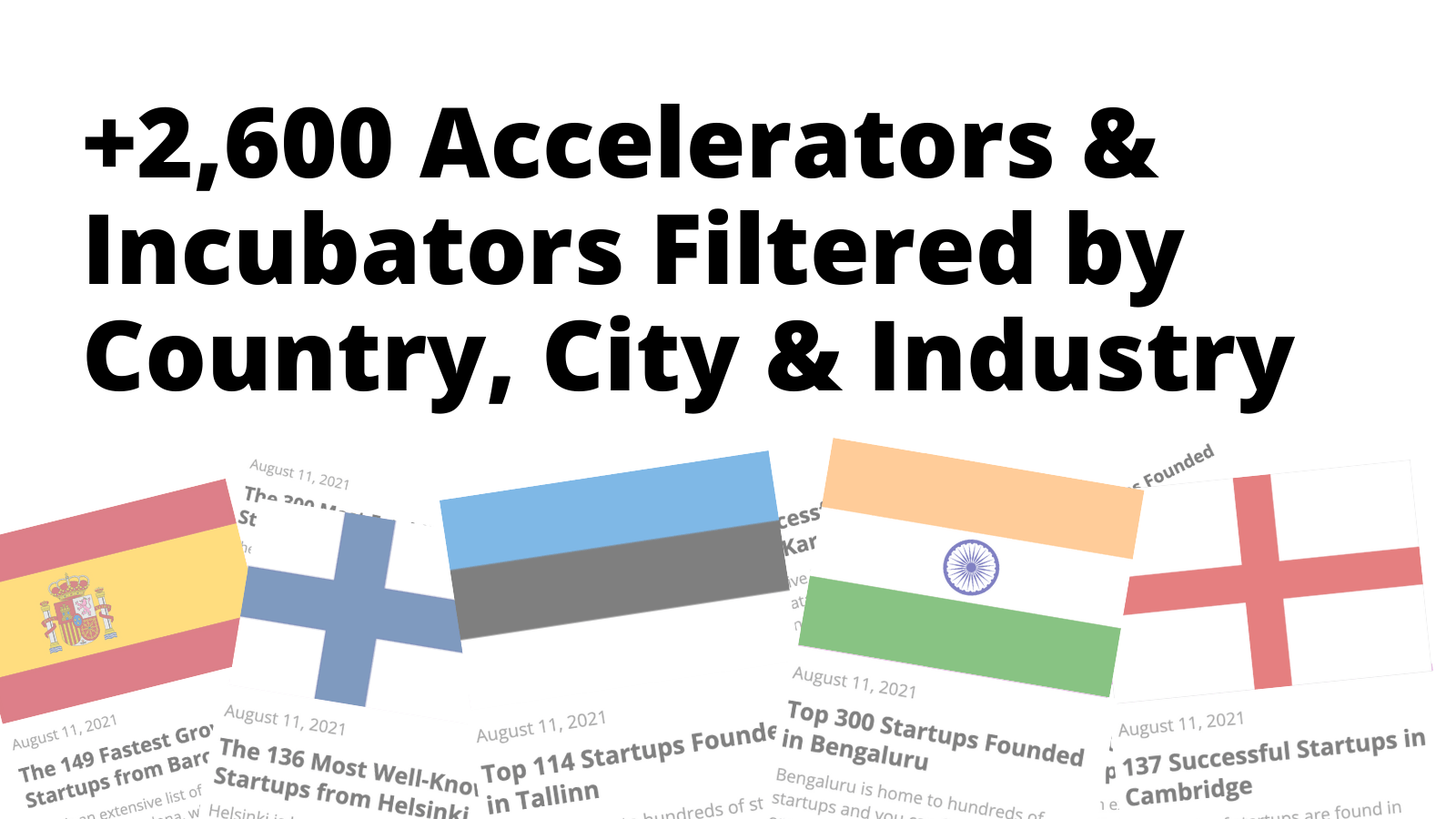 The Most Complete List of Accelerators & Incubators (+2,600)