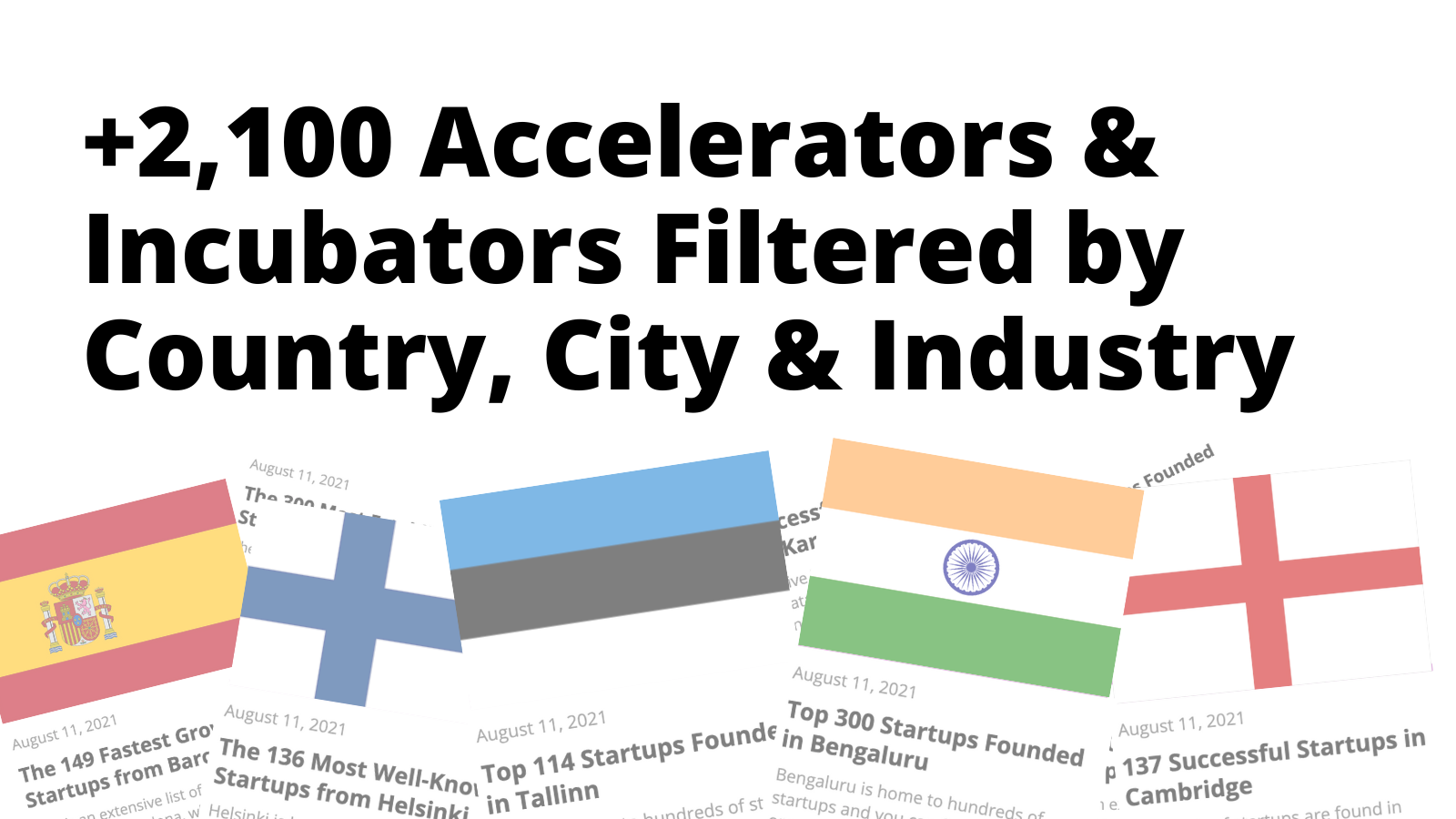 The Most Complete List of Accelerators & Incubators (+2,100)