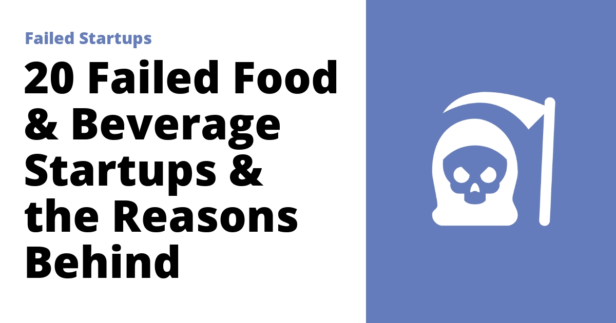 20 Failed Food & Beverage Startups & the Reasons Behind