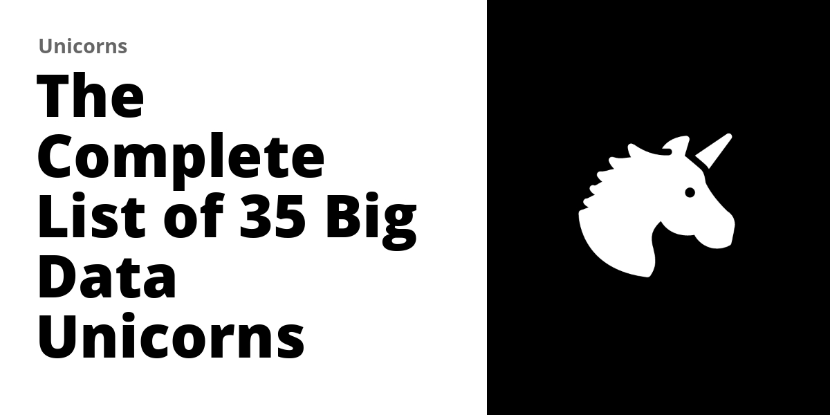 The Complete List of 35 Big Data Unicorns