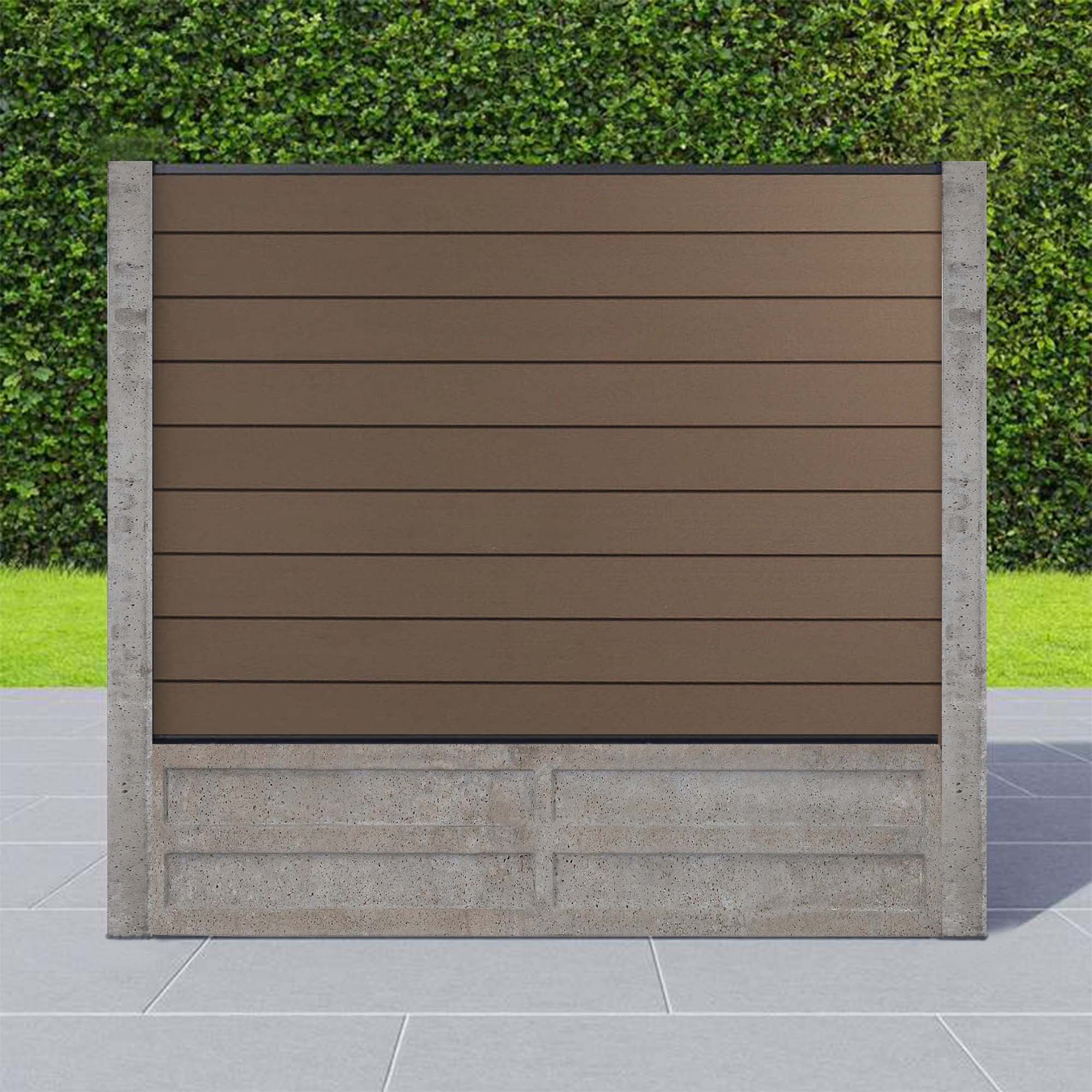6ft x 6ft Finished Height Composite Fence Panel Sets | To Fit Concrete ...