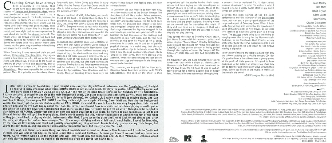 Counting Crows | Discography | Across A Wire (Live in New York City)