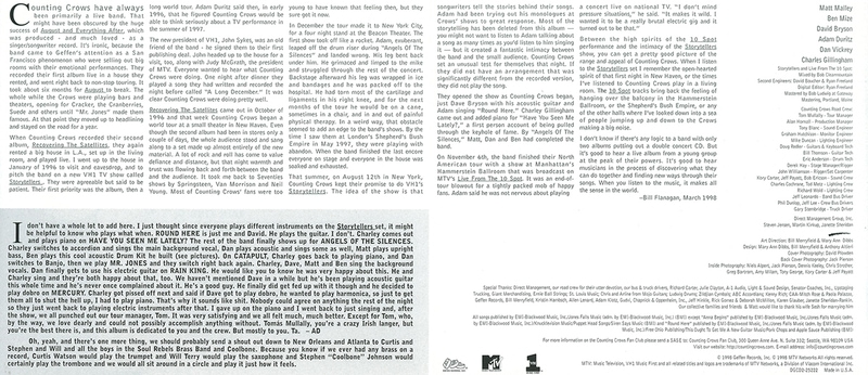 Counting Crows | Discography | Across A Wire (Live in New York City)