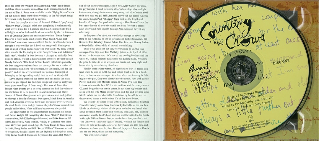 Counting Crows | Discography | August and Everything After (Deluxe Edition)