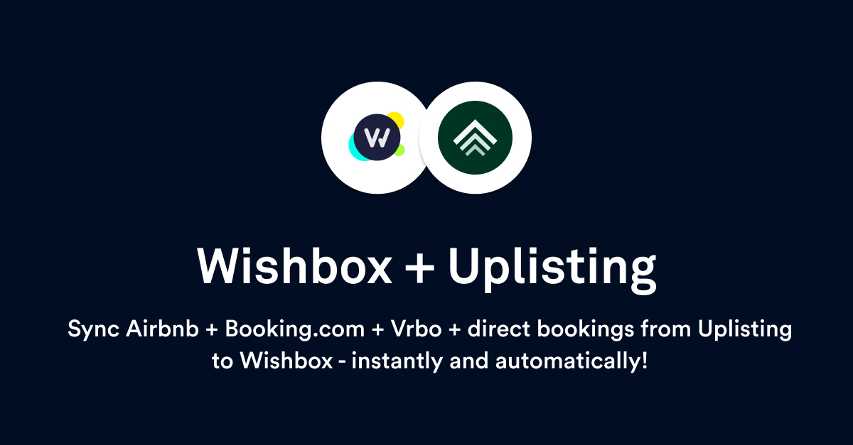 Wishbox integration for Airbnb, Vrbo and more