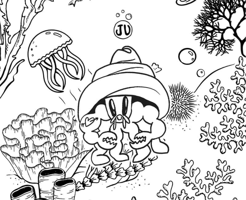 Coloriage Animaux de la Mer | Poissons, mammifères marins | Pimpant