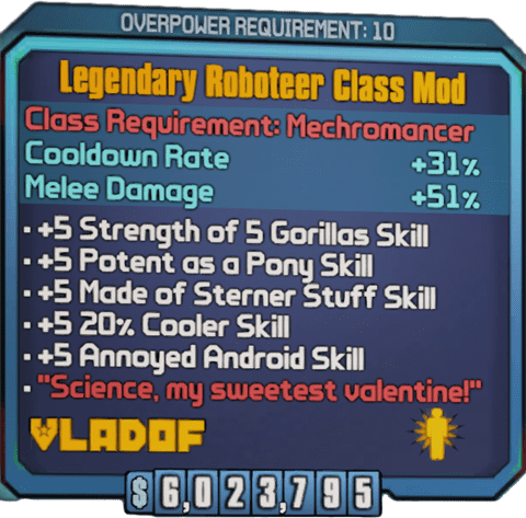 Legendary Roboteer • Gaige - Class Mod • BL2 | Lootlemon